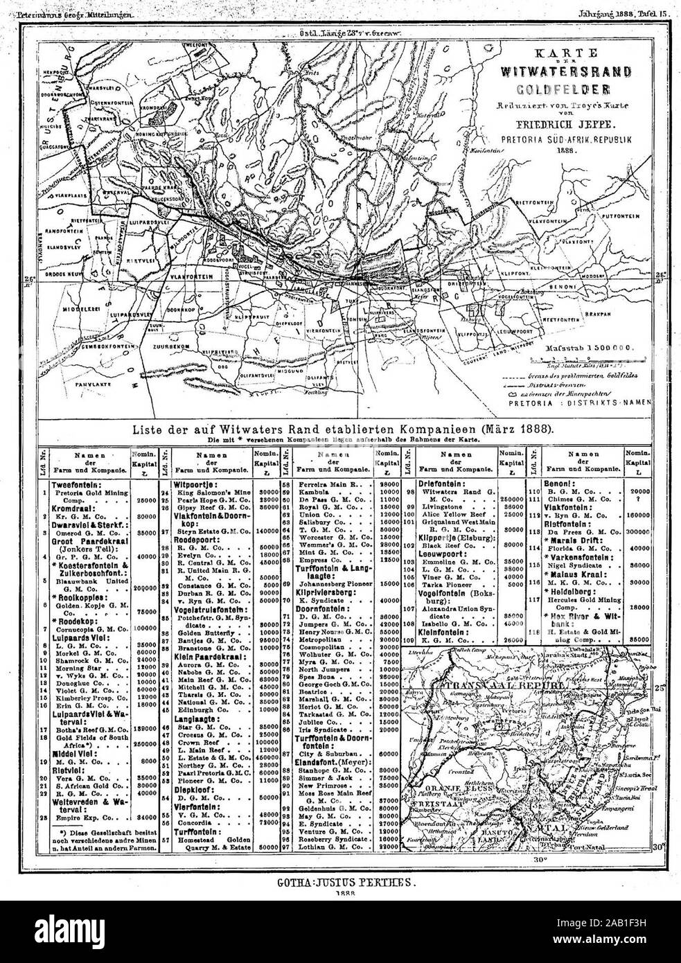 Witwatersrand historical Black and White Stock Photos & Images - Alamy