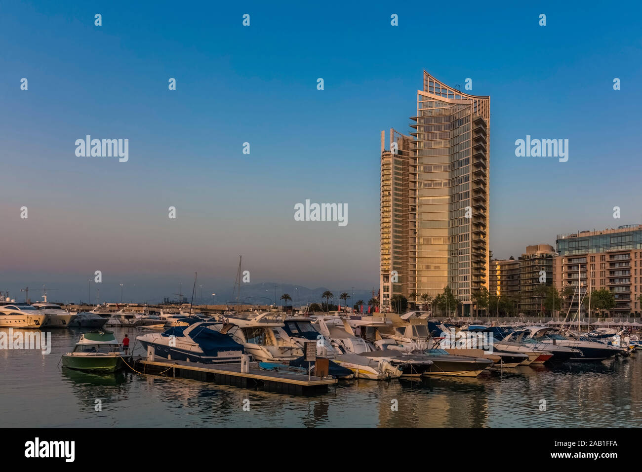 Zaitunay Bay marina in Beirut capital city of Lebanon Middle east Stock ...
