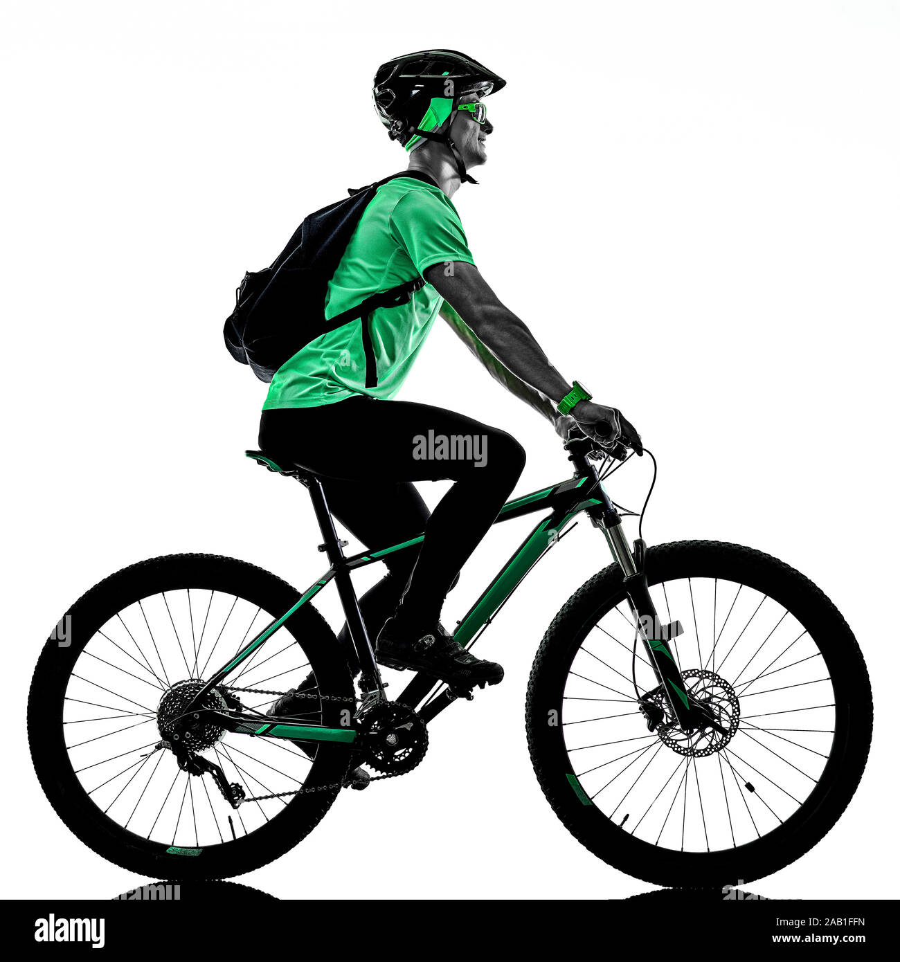White background man on bike hi-res stock photography and images - Alamy