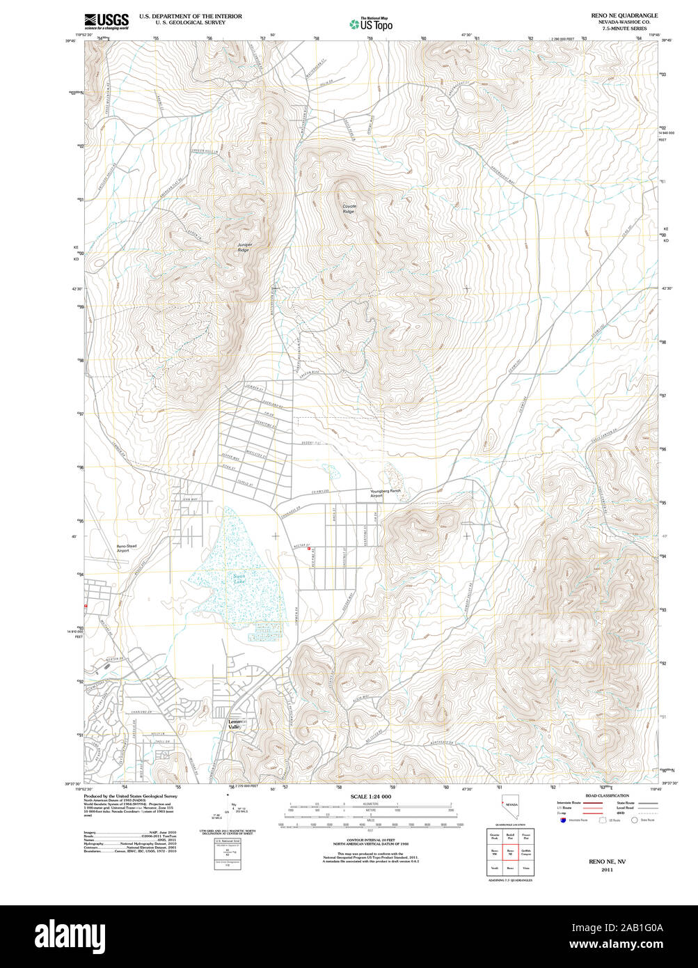 Map of reno Cut Out Stock Images & Pictures - Alamy