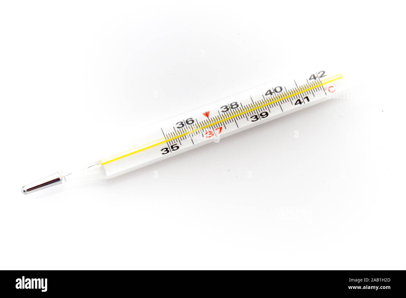 Photo of the Thermometer for body temperature on the white background ...