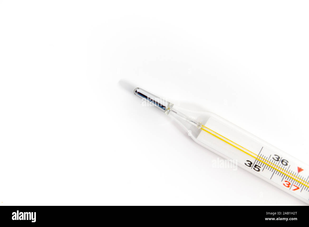 Photo of the Thermometer for body temperature on the white background ...