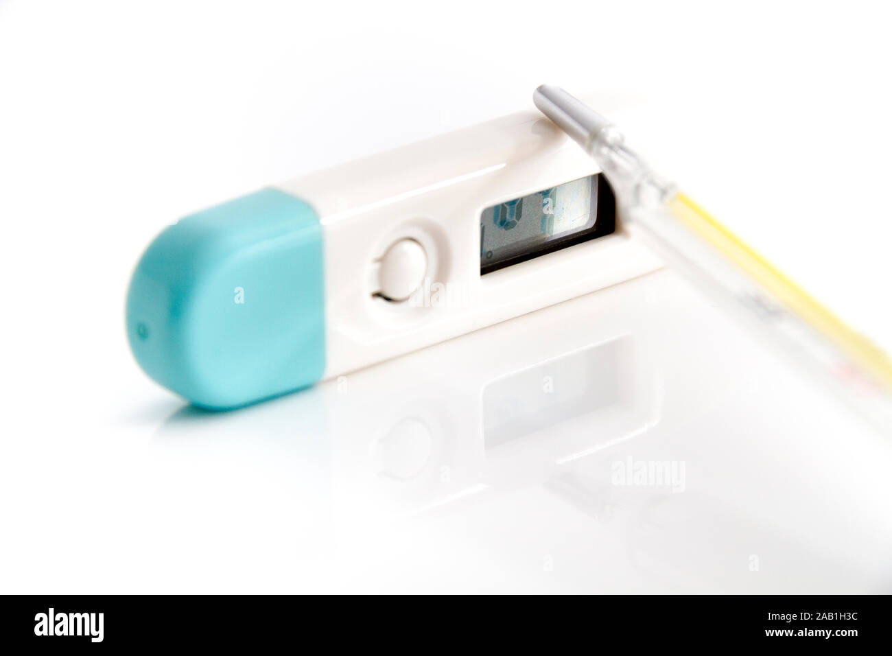 Photo of the Thermometer for body temperature on the white background ...