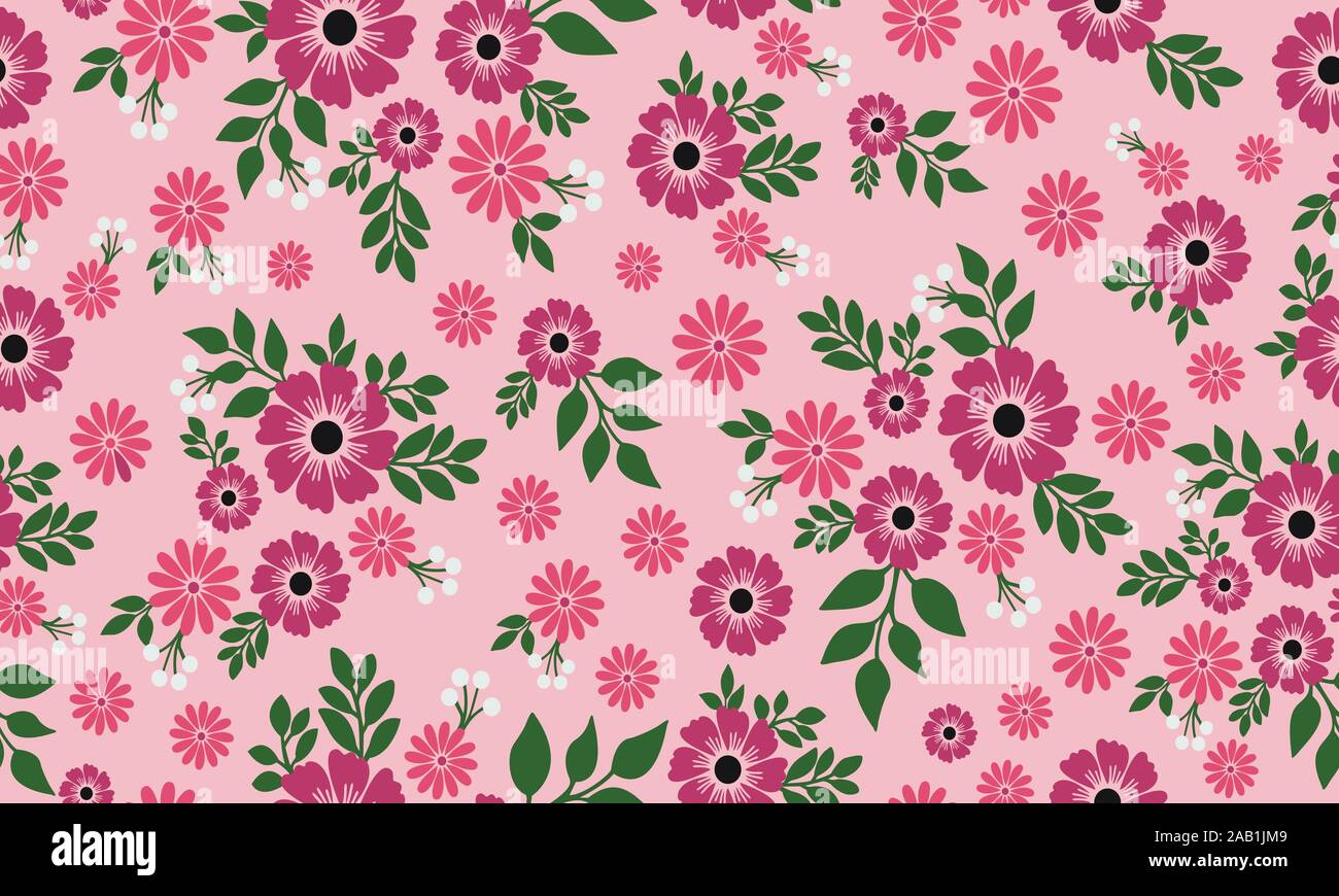 Dark Pink Floral Background