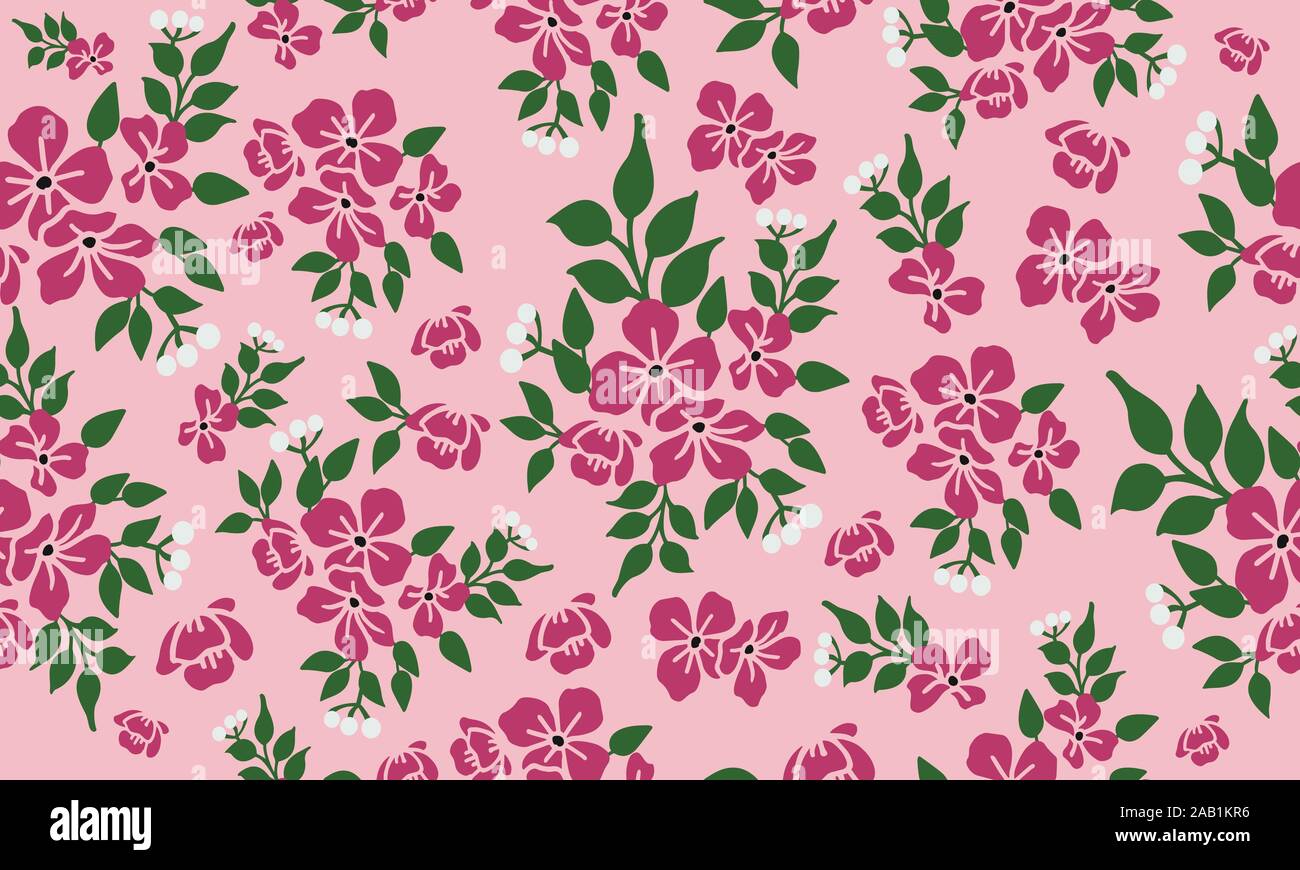 Artwork of pink flower, wallpaper of floral pattern background Stock ...