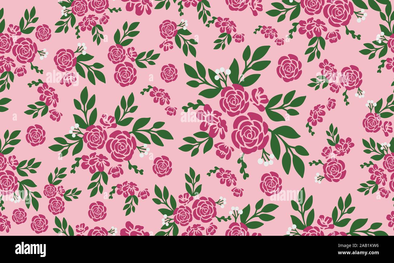 Artwork of pink flower, wallpaper of floral pattern background Stock ...