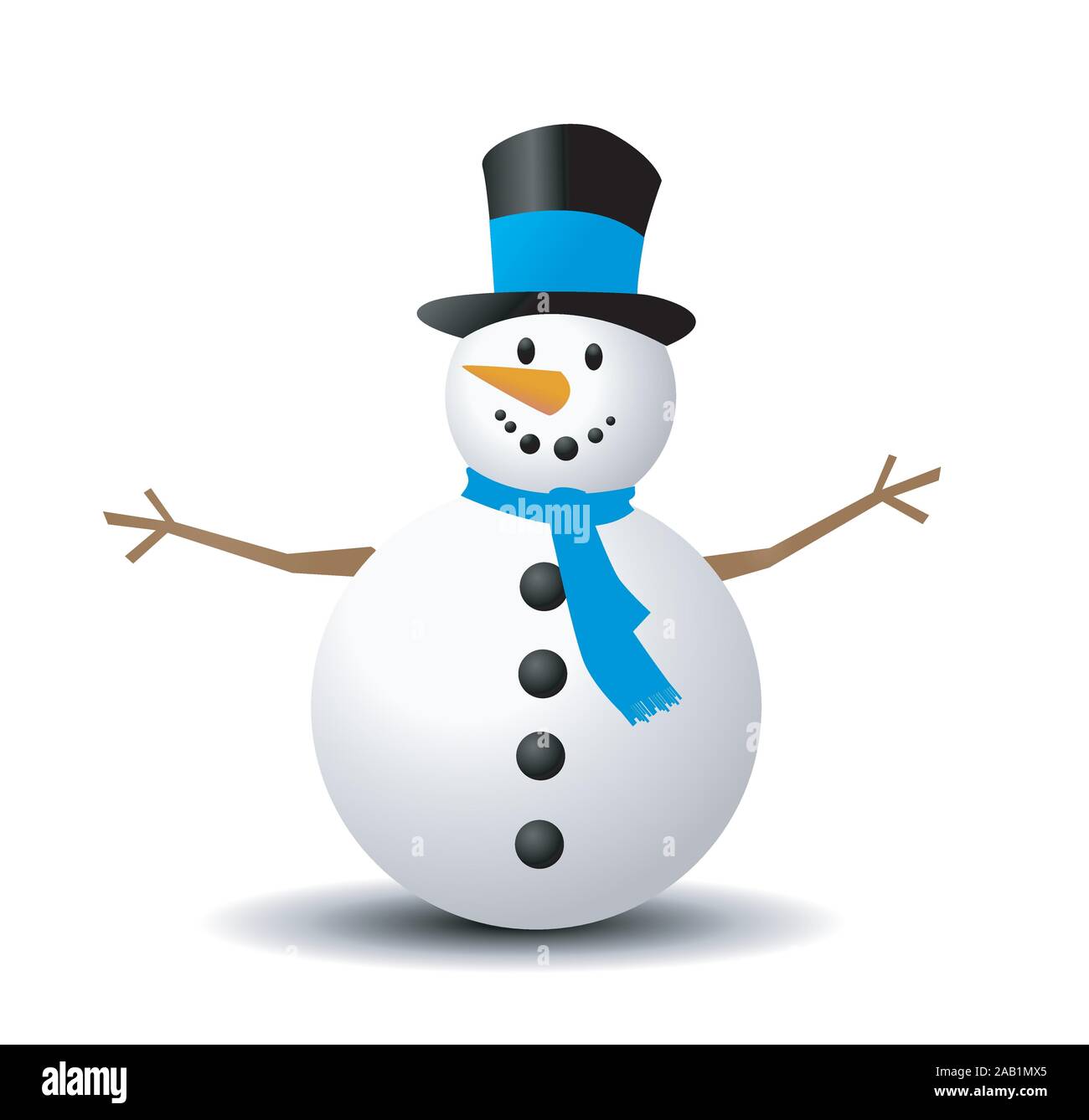 Snowman vector illustration Stock Vector Image & Art - Alamy