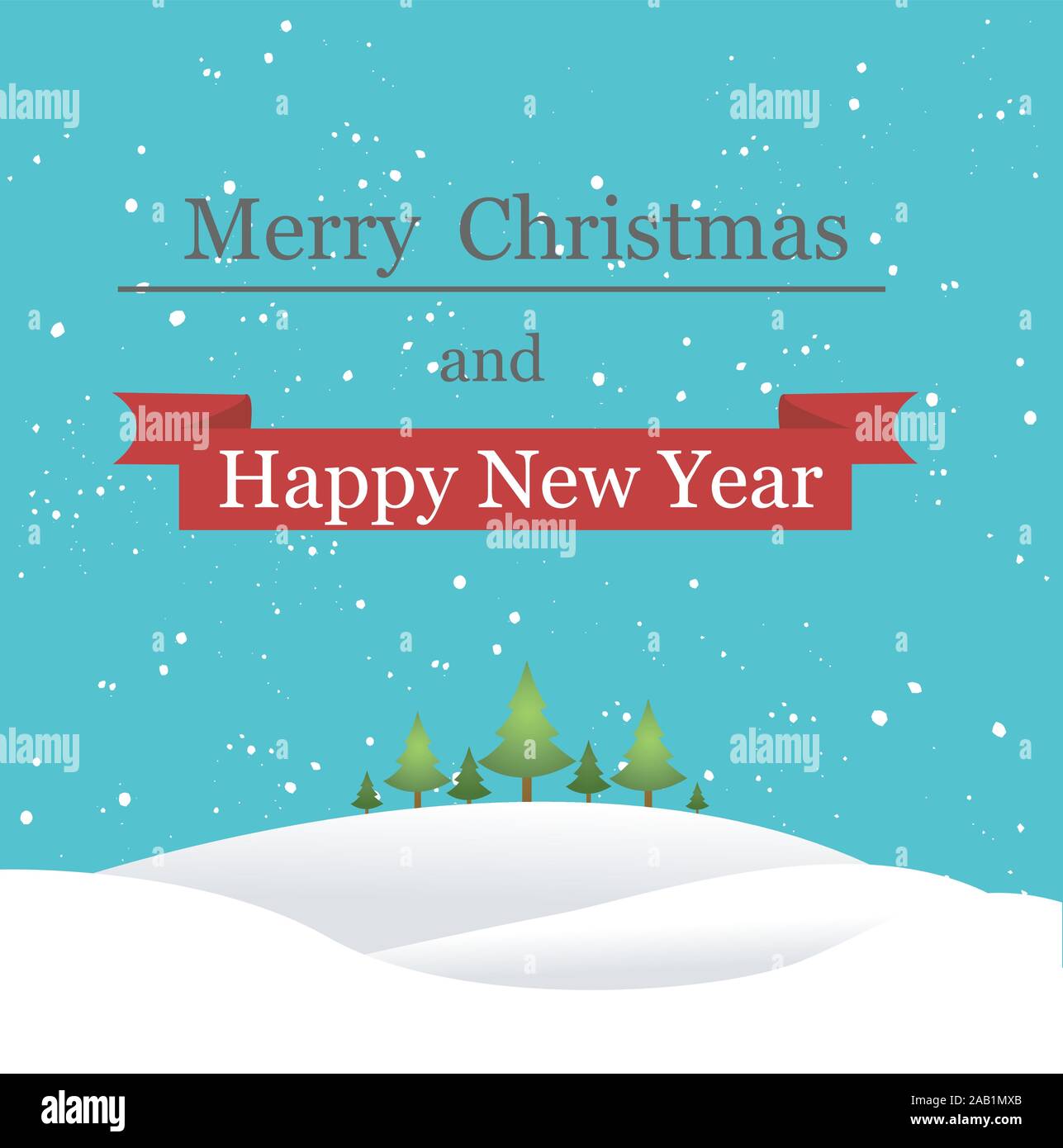 Christmas Landscape vector illustration Stock Vector Image & Art - Alamy