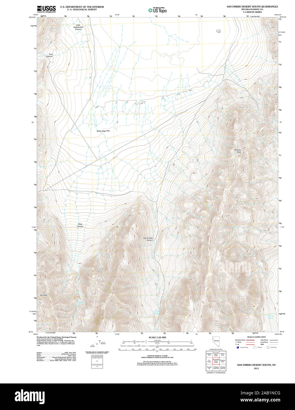 USGS TOPO Map Nevada NV San Emidio Desert South 20111216 TM Restoration ...