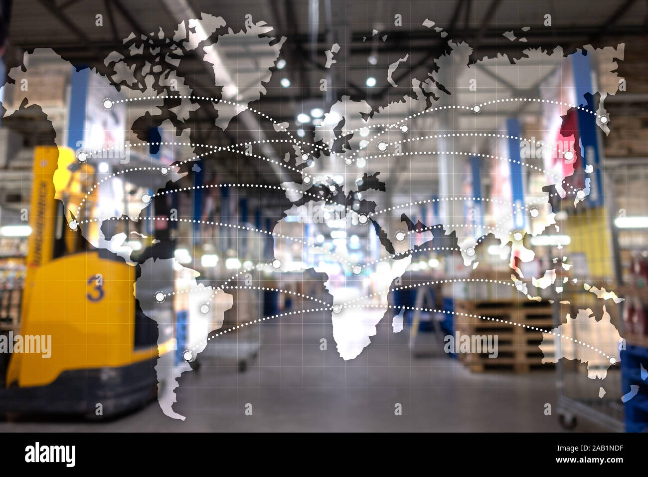 Map Global Logistics Partnership. Import Export concept Stock Photo - Alamy