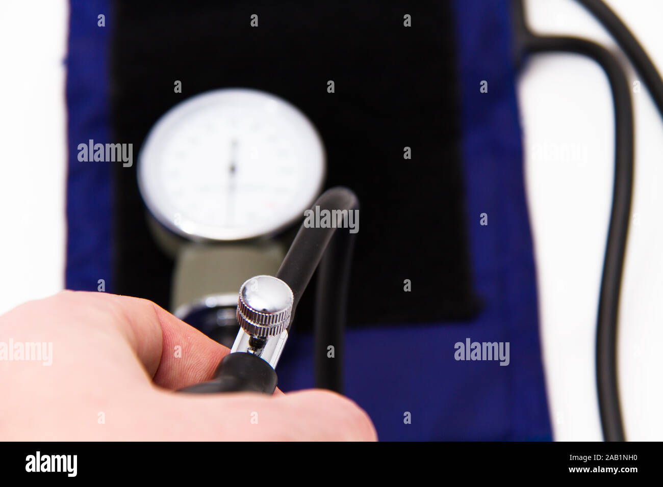 Blood pressure meter medical equipment Stock Photo - Alamy