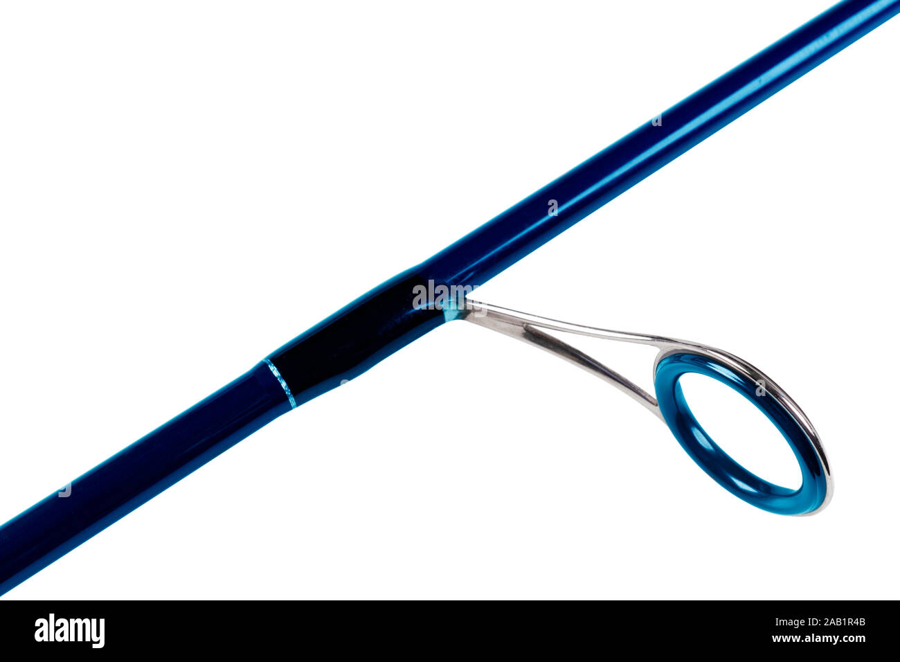 Fishing rod spinning ring with close-up. Fishing rod. Rod rings ...