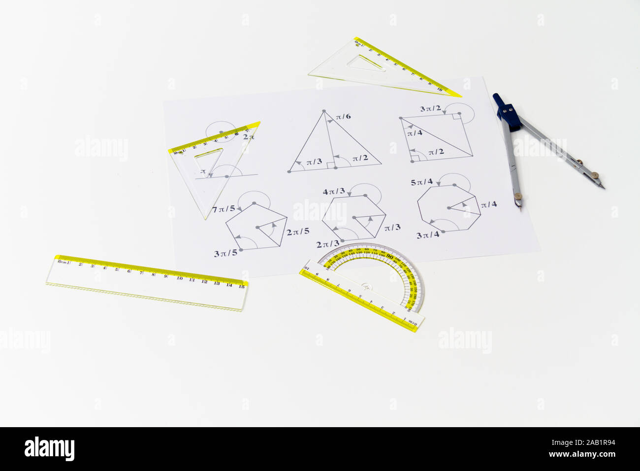 Drawing tools with compass, projects for construction Stock Photo - Alamy