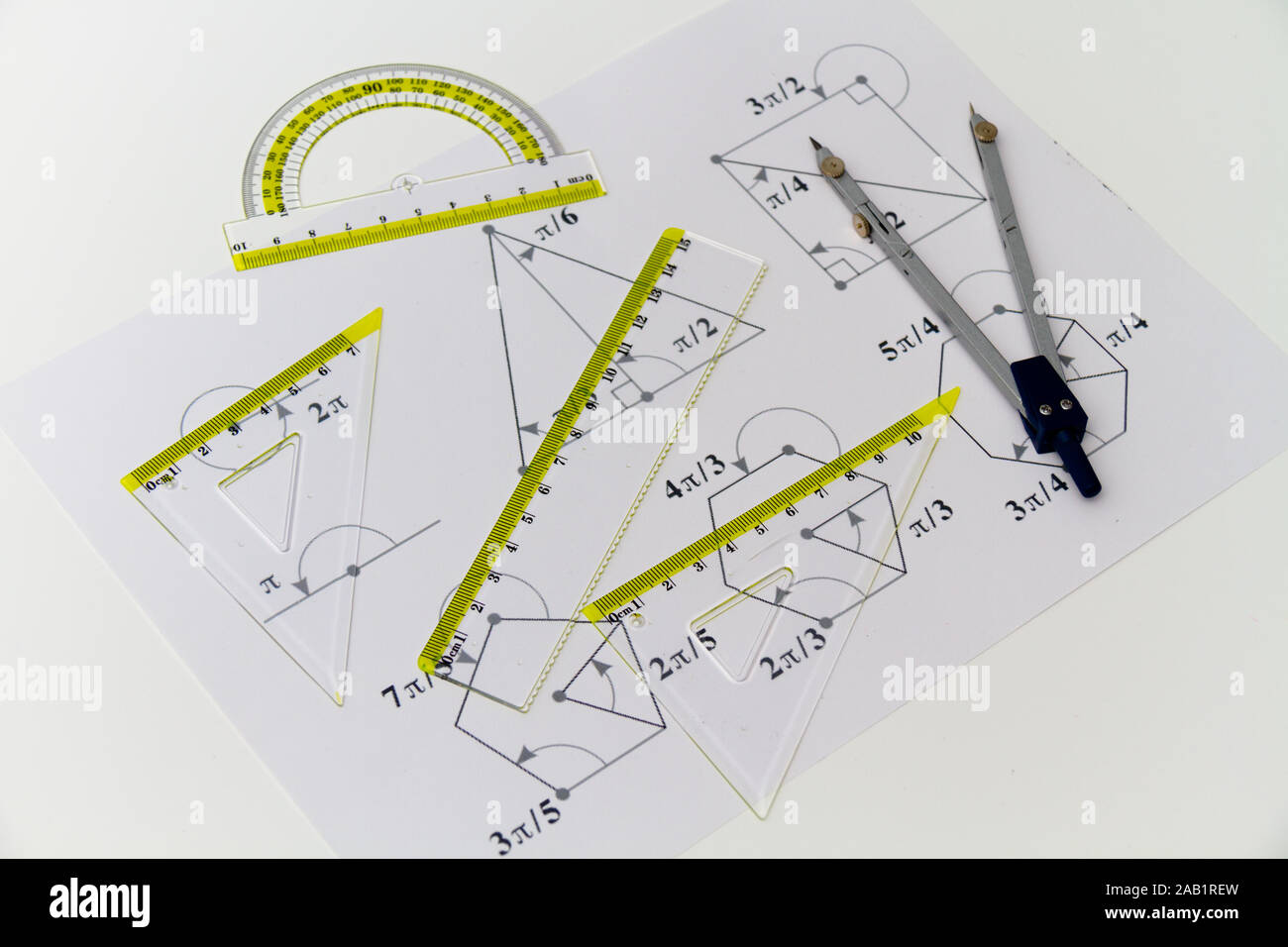 Drawing tools with compass, projects for construction Stock Photo - Alamy