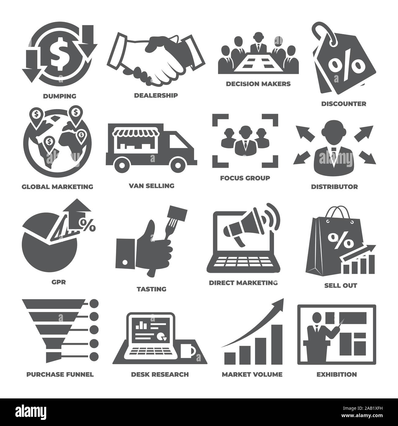 Marketing icons Stock Vector Images - Alamy