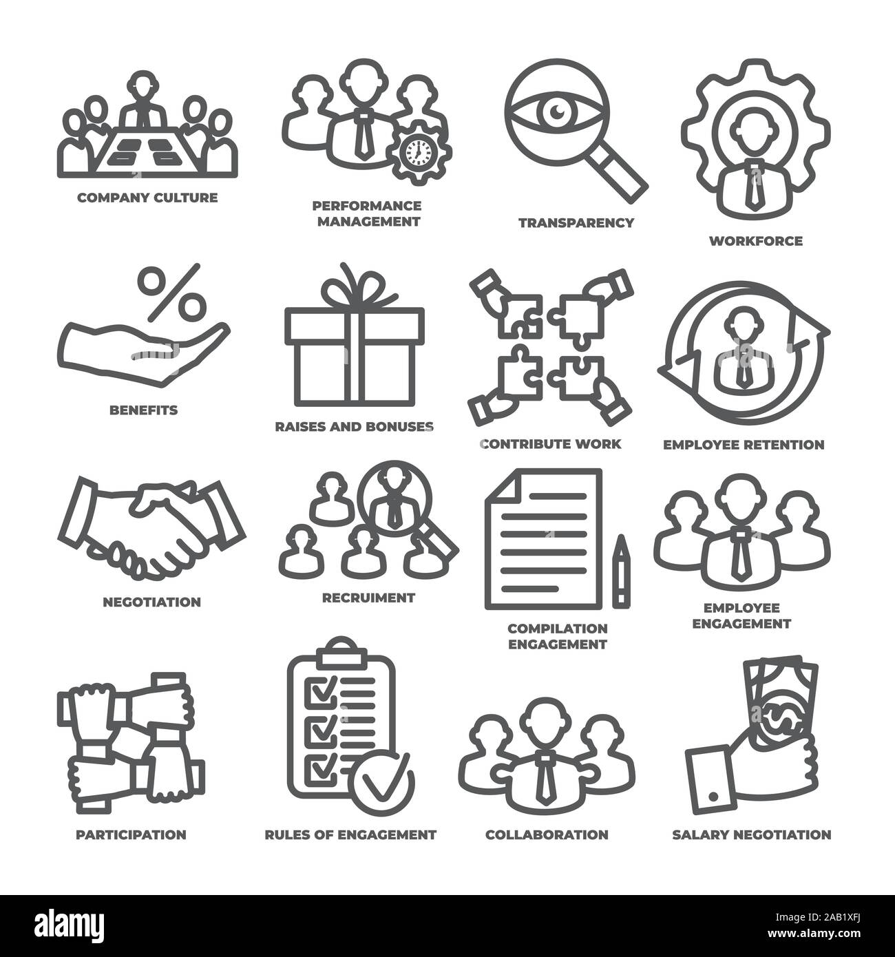 Employee engagement icon hi-res stock photography and images - Alamy