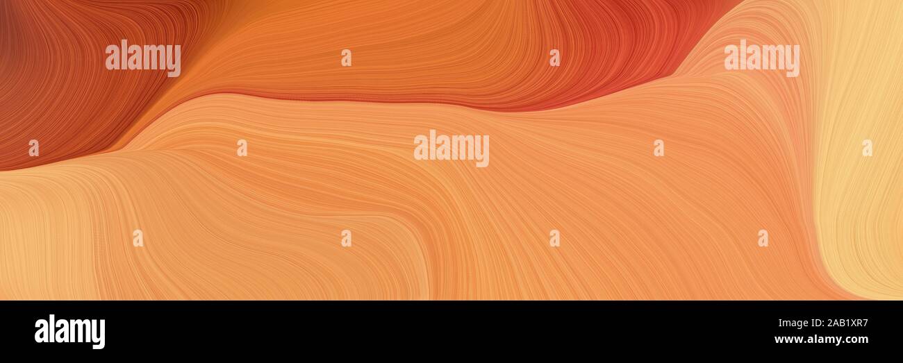 elegant curvy swirl waves background design with sandy brown, firebrick ...