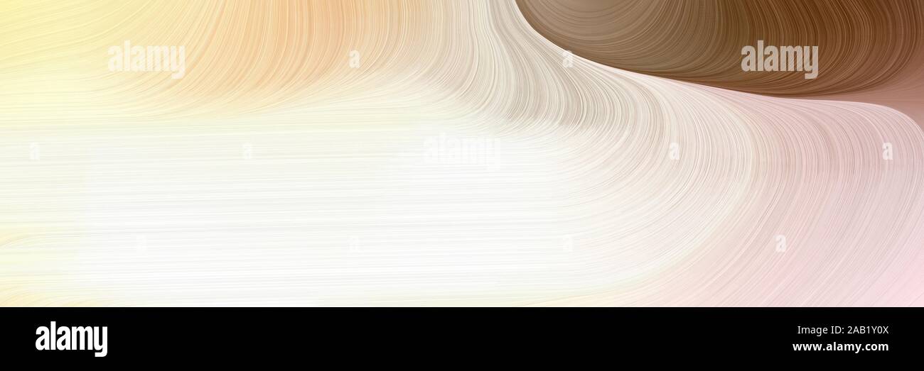 elegant curvy swirl waves background design with antique white, brown ...
