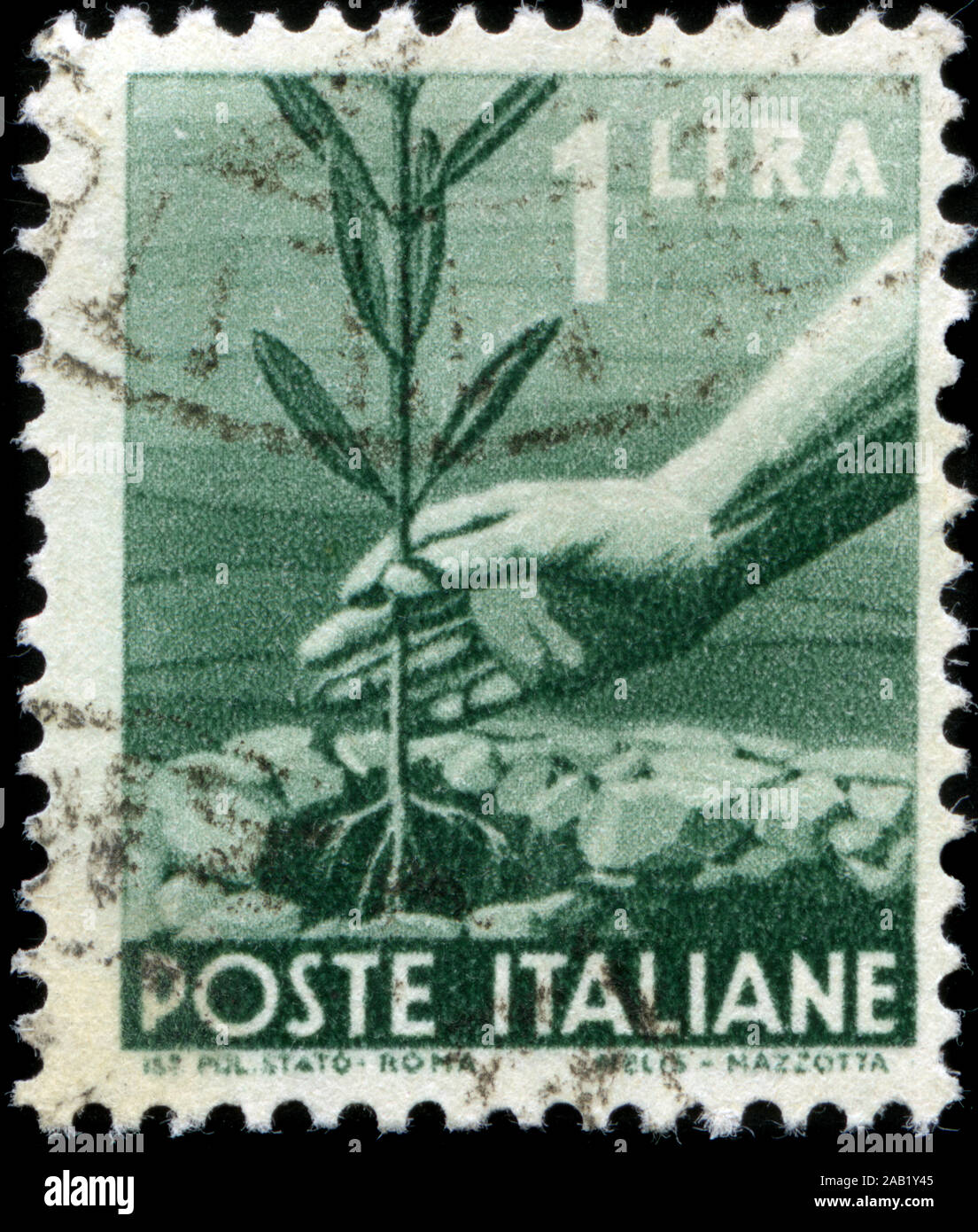 Postage stamp from Italy in the Democracy series issued in 1945 Stock ...