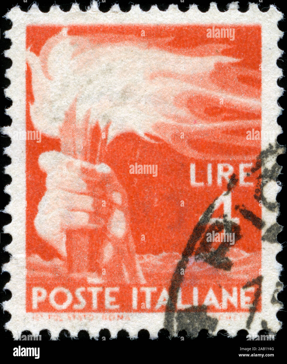 Postage stamp from Italy in the Democracy series issued in 1946 Stock ...
