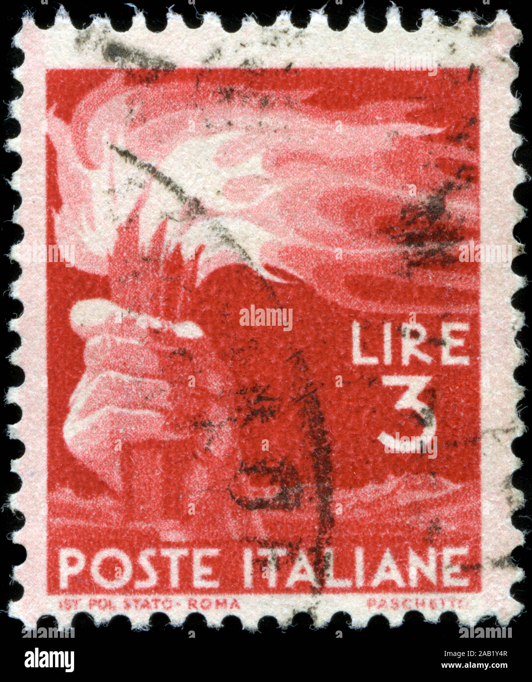Postage stamp from Italy in the Democracy series issued in 1945 Stock ...