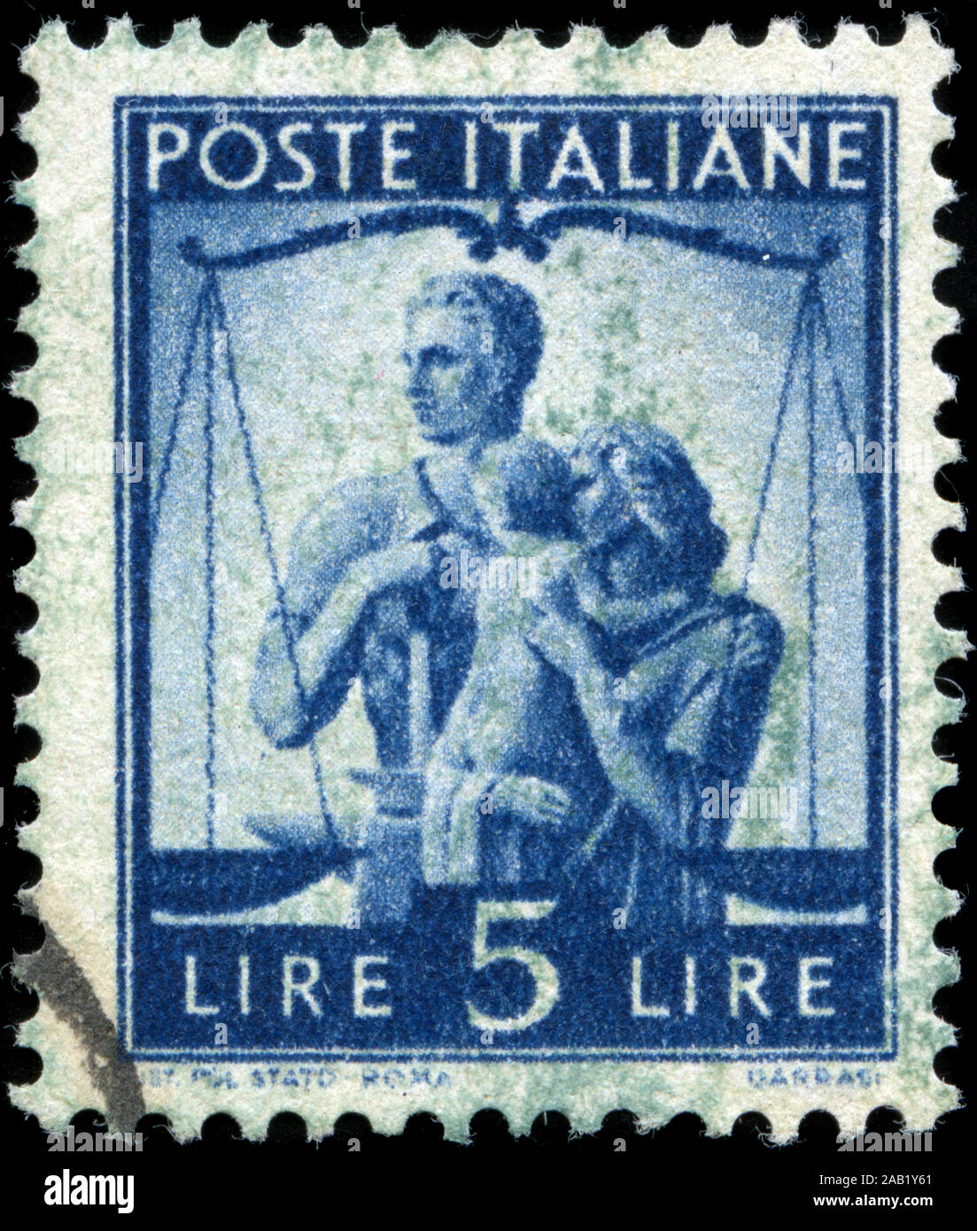 Postage stamp from Italy in the Democracy series issued in 1945 Stock ...