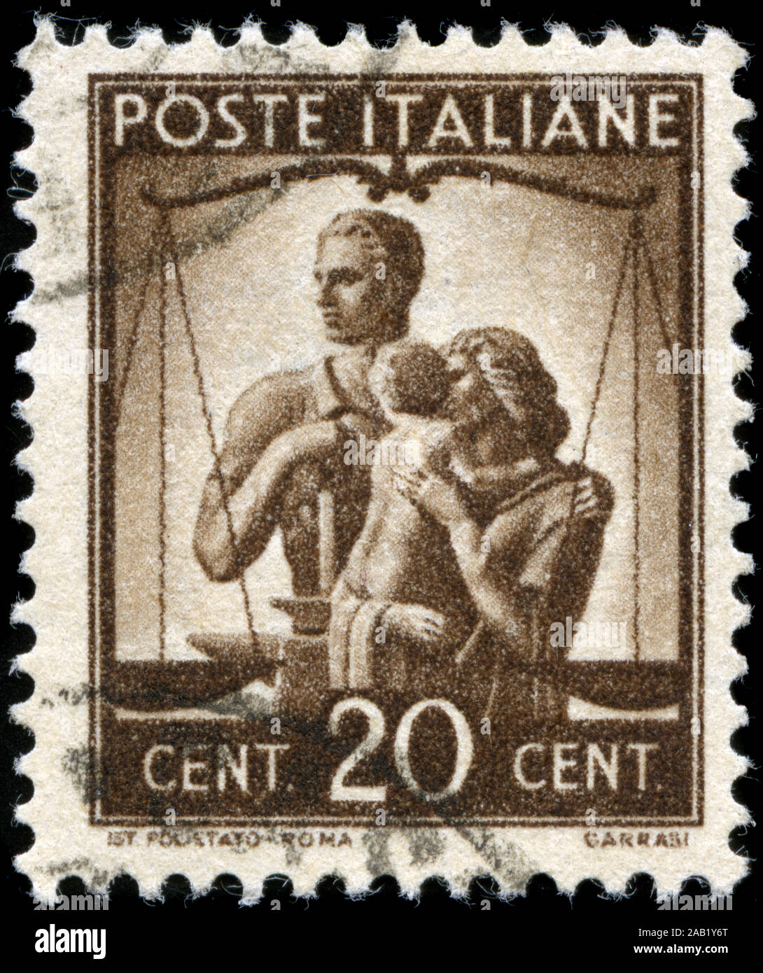 Postage stamp from Italy in the Democracy series issued in 1945 Stock ...