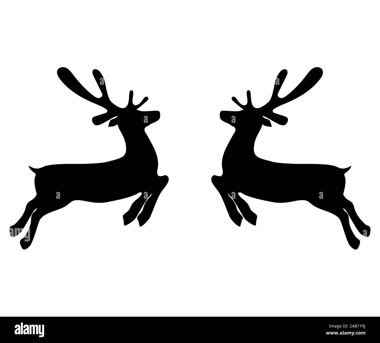 Black And White Reindeer Clip Art