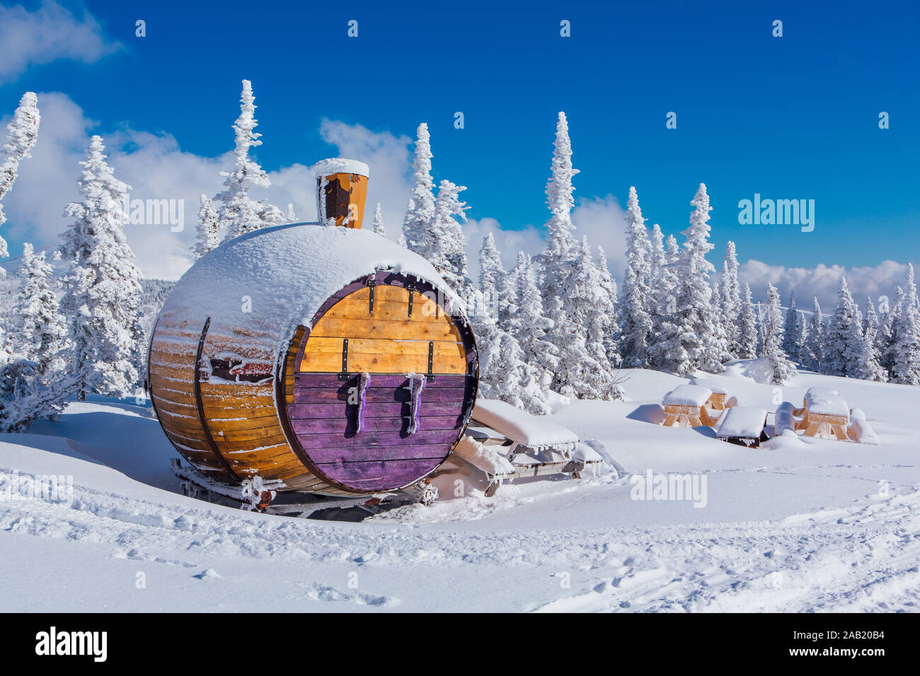 Frozen wood barrel hi-res stock photography and images - Alamy