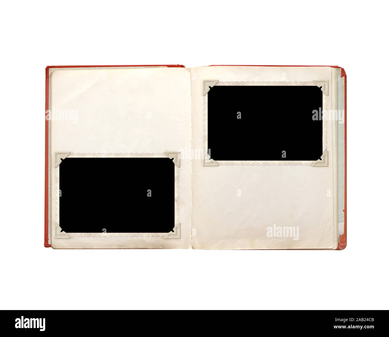 Vintage elements for scrapbooking. Old book with blank pages and retro ...