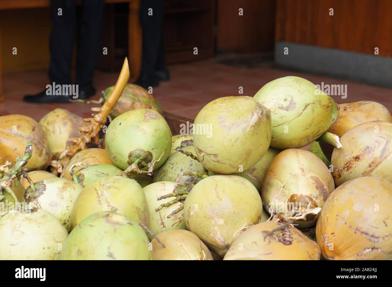 Bunch of Coconut Stock Photo - Alamy