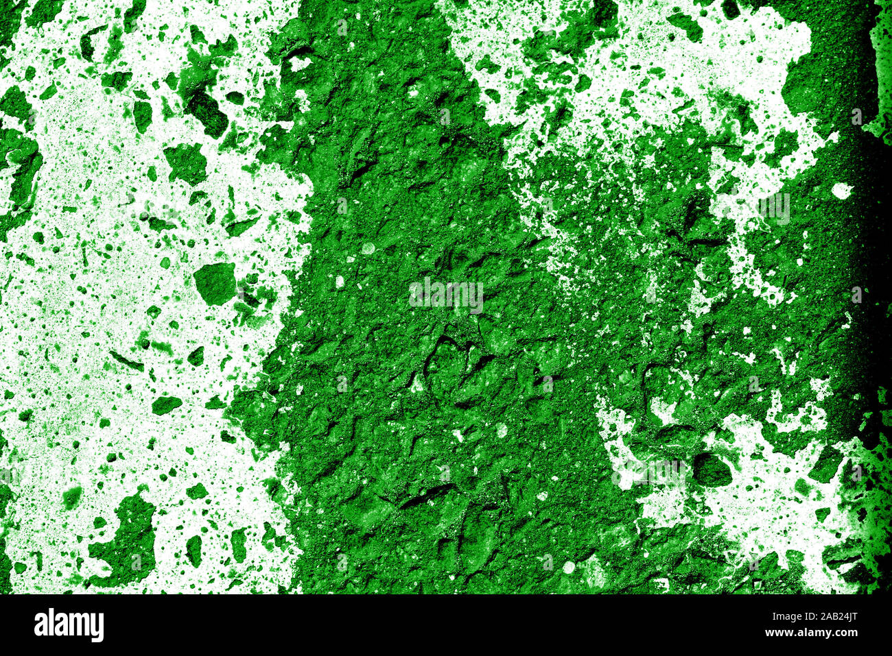 Old asphalt surface with white paint close-up, top view. Abstract ...