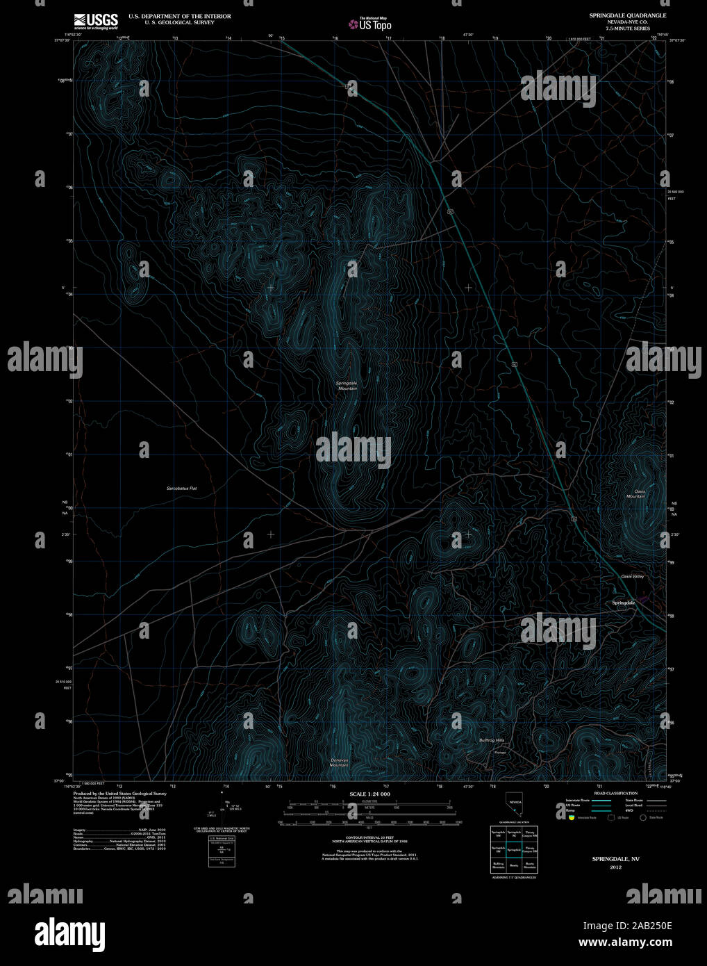 Springdale map hi-res stock photography and images - Alamy