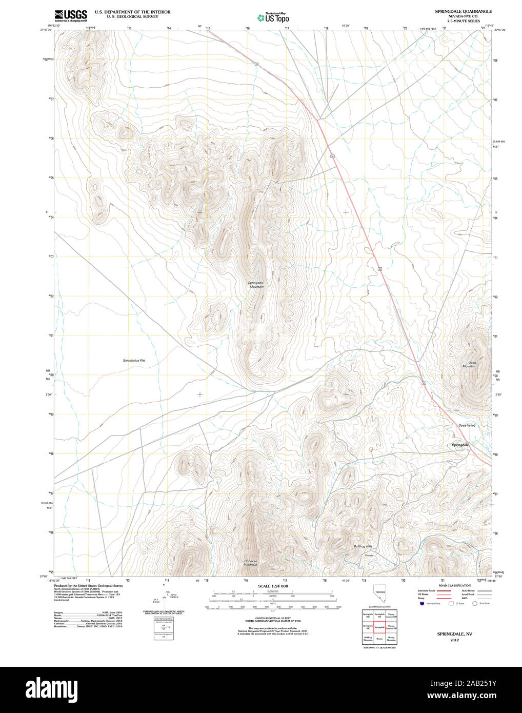Springdale map hi-res stock photography and images - Alamy
