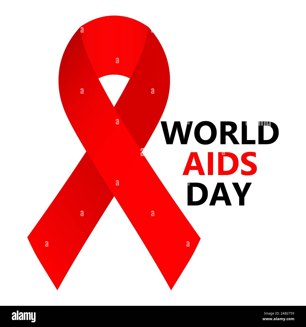 World AIDS Day. Symbol of hope red ribbon Stock Vector Image & Art - Alamy
