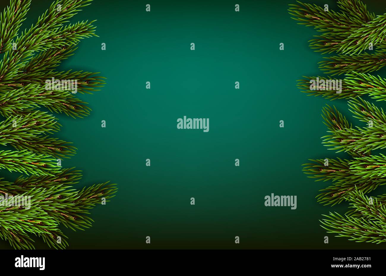 Festive green pine branch Stock Vector Images - Alamy