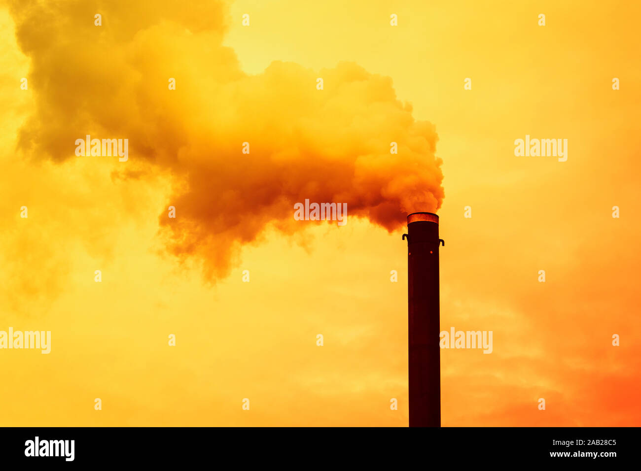 Smoke from pipe on sunset hi-res stock photography and images - Alamy