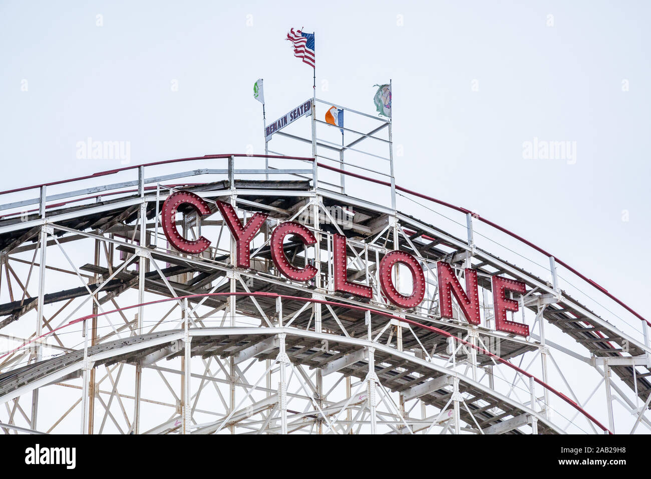 Cyclone roller coaster, Coney Island, Brooklyn, New York, United States ...