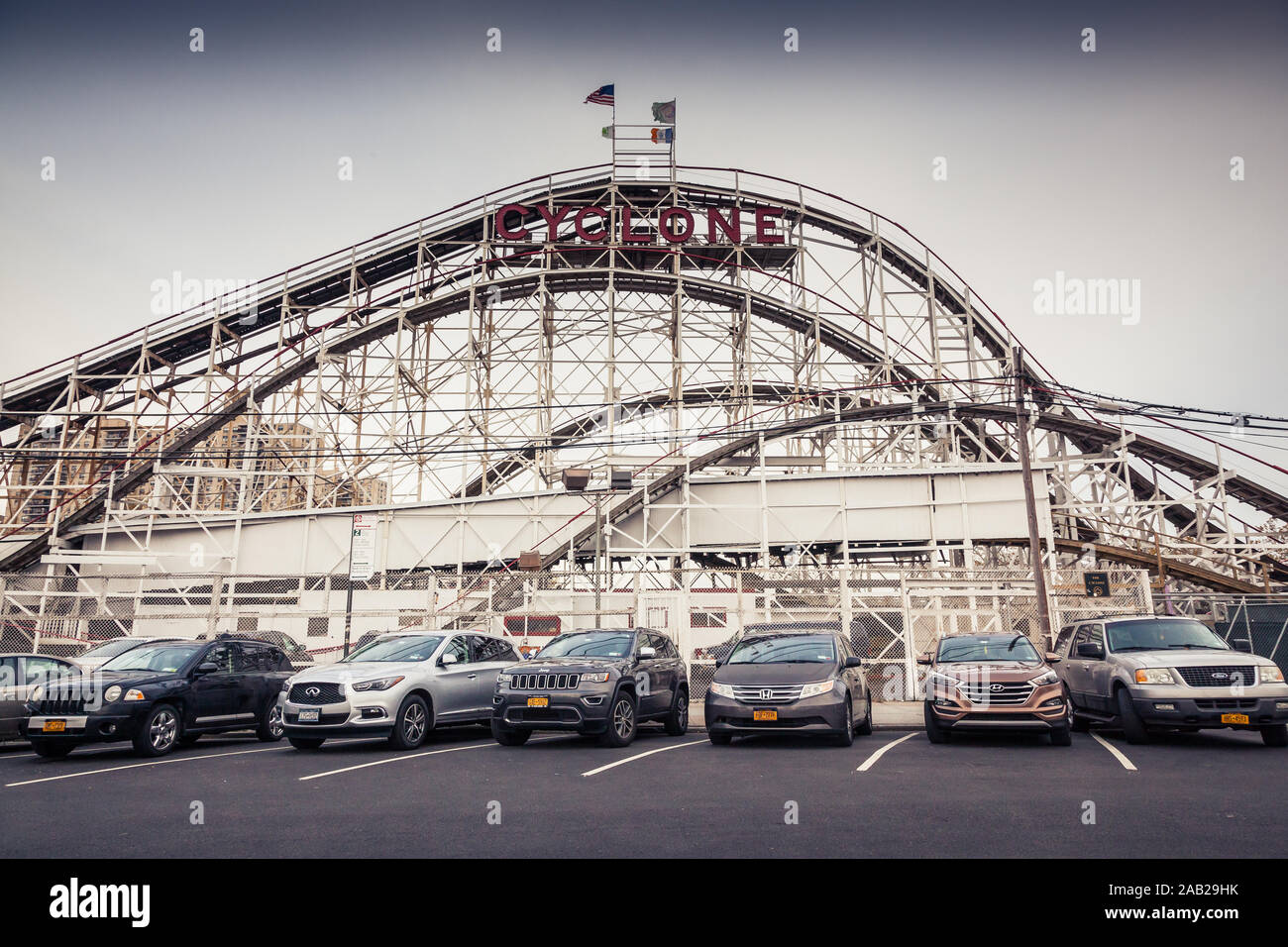 Cyclone roller coaster, Coney Island, Brooklyn, New York, United States ...