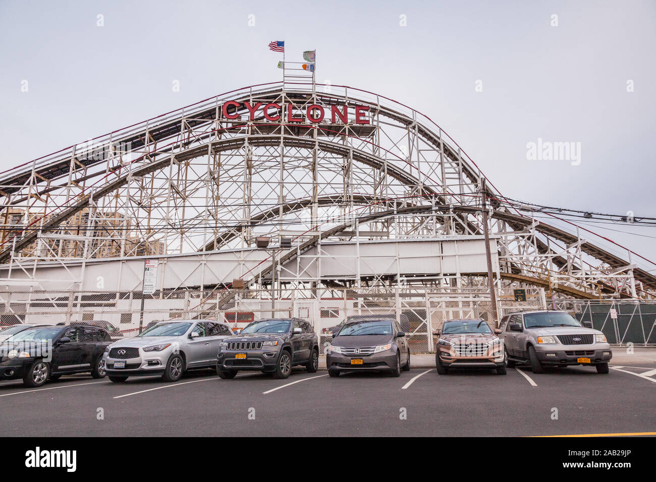 Cyclone roller coaster, Coney Island, Brooklyn, New York, United States ...