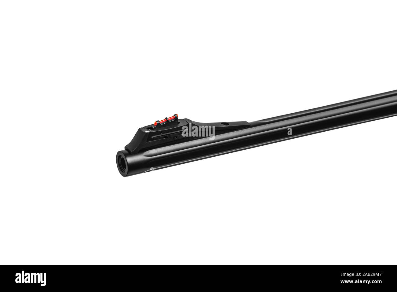 Modern left-handed hunting semi-automatic gun isolate on a white ...