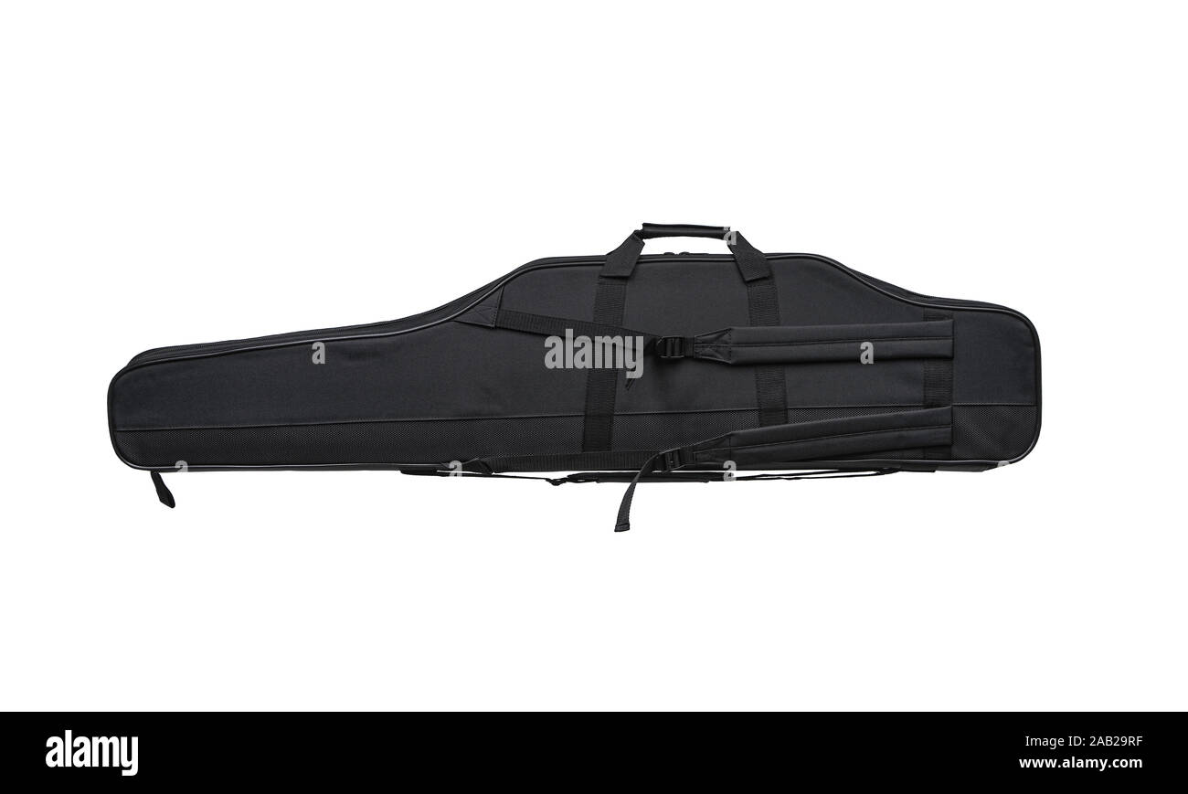 Black soft case for guns isolated for white background. Convenient case ...