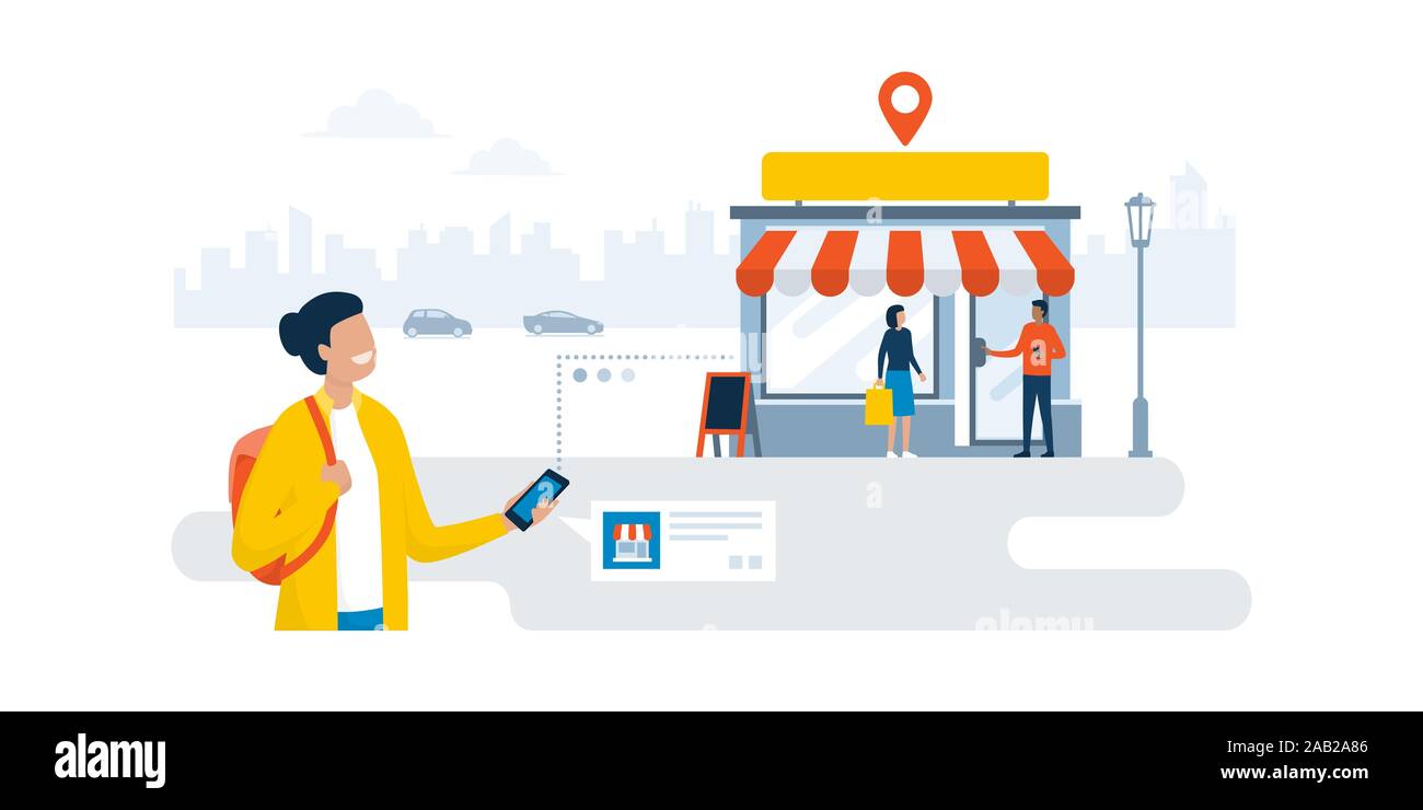 Mobile phone shop advertisement in Stock Vector Images - Alamy