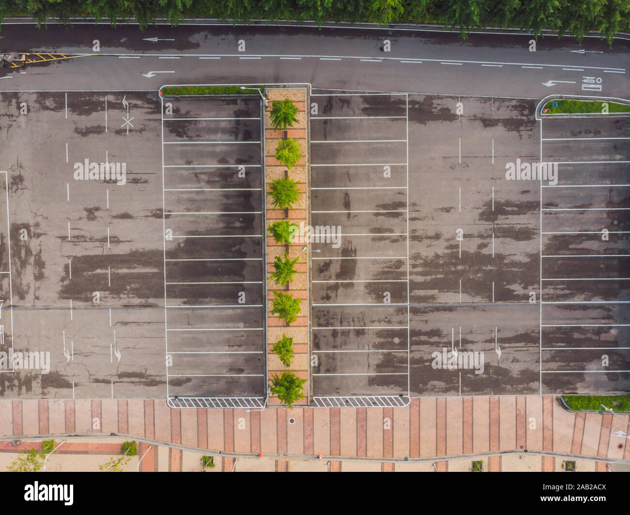 Empty Parking Lot From Above