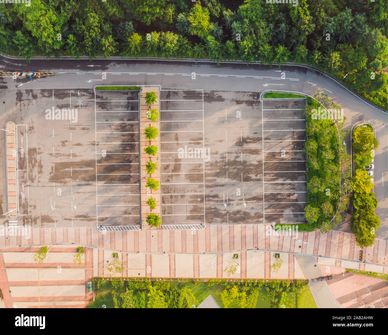 Empty Parking Lot From Above Best Empty Parking View Above