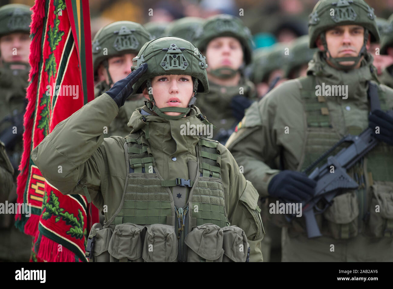 November 23, 2019 Lithuanian Armed Forces Day, parade in Vilnius Stock ...