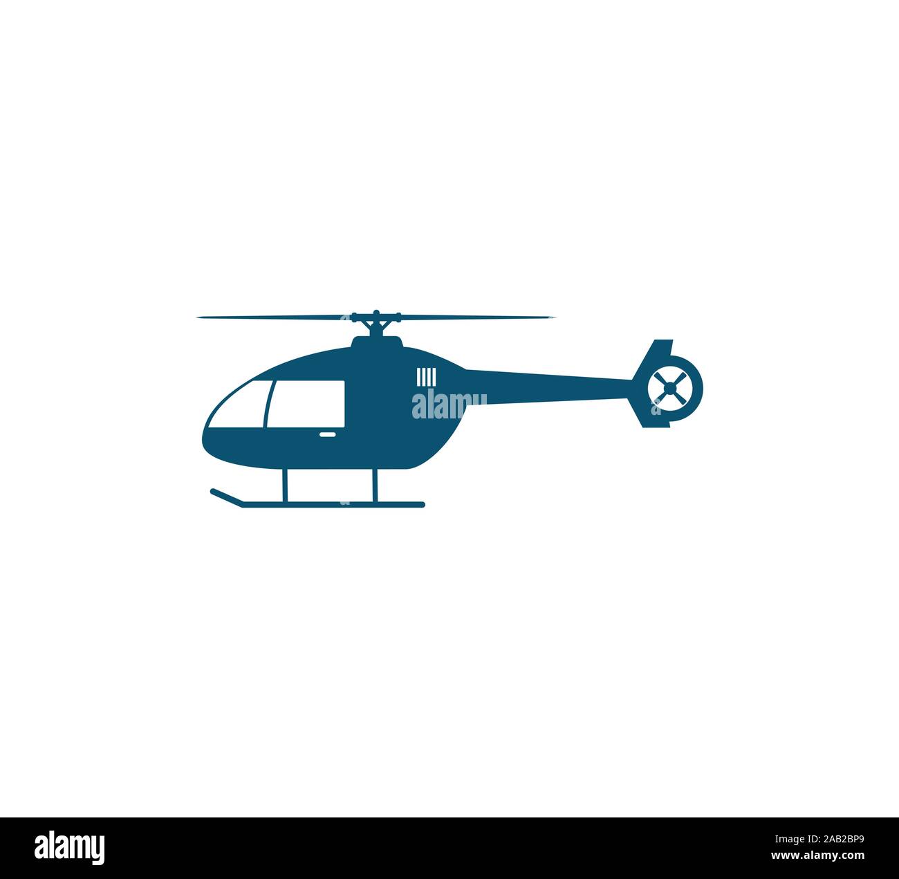 Helicopter, chopper icon. Vector illustration, flat design Stock Vector ...