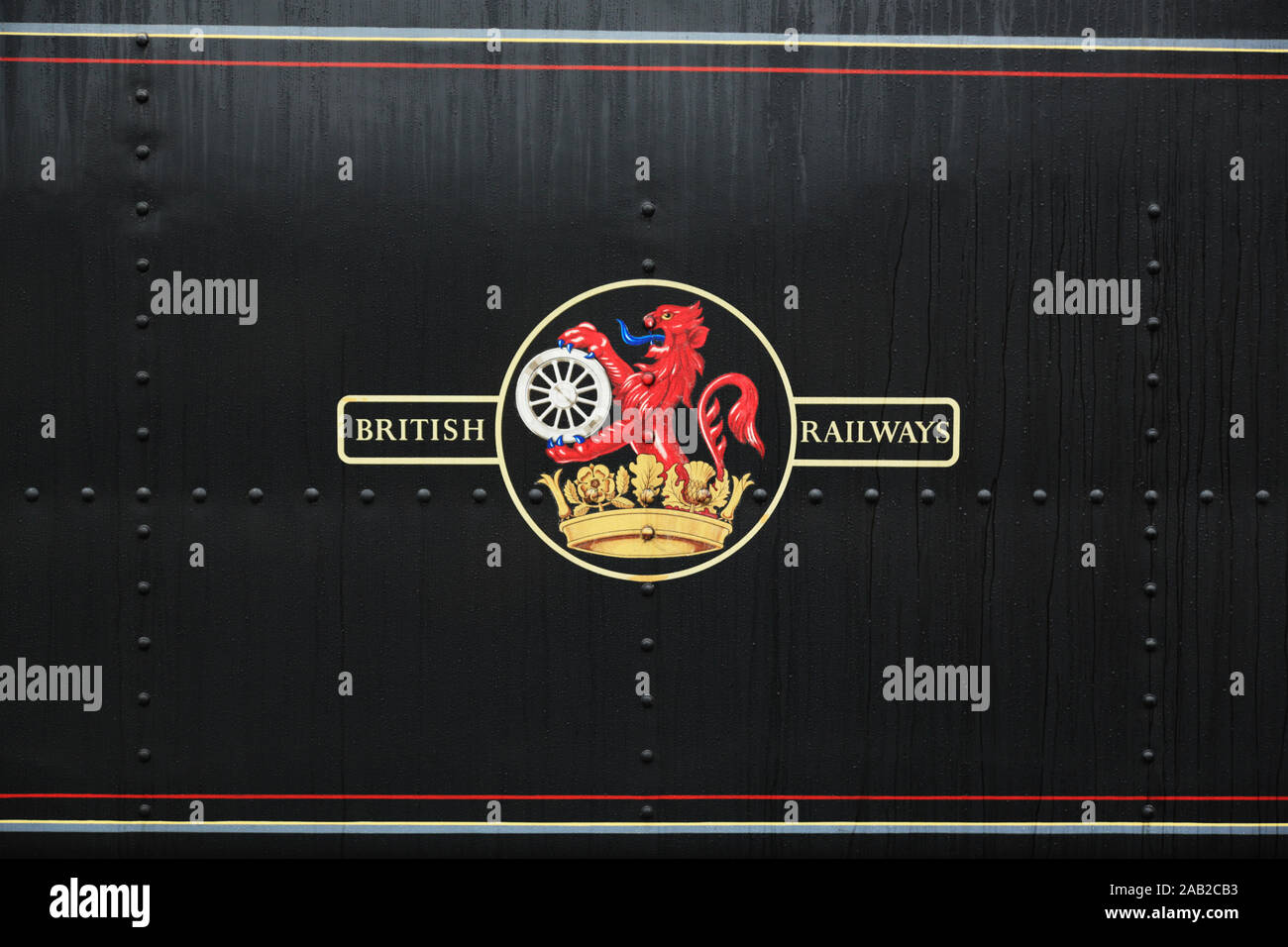British railways logo on the side of a steam locomotive Stock Photo - Alamy