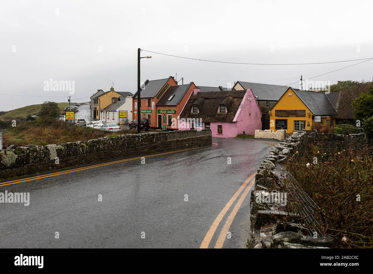 The colourful coastal village of Doolin in County Clare, Ireland Stock ...