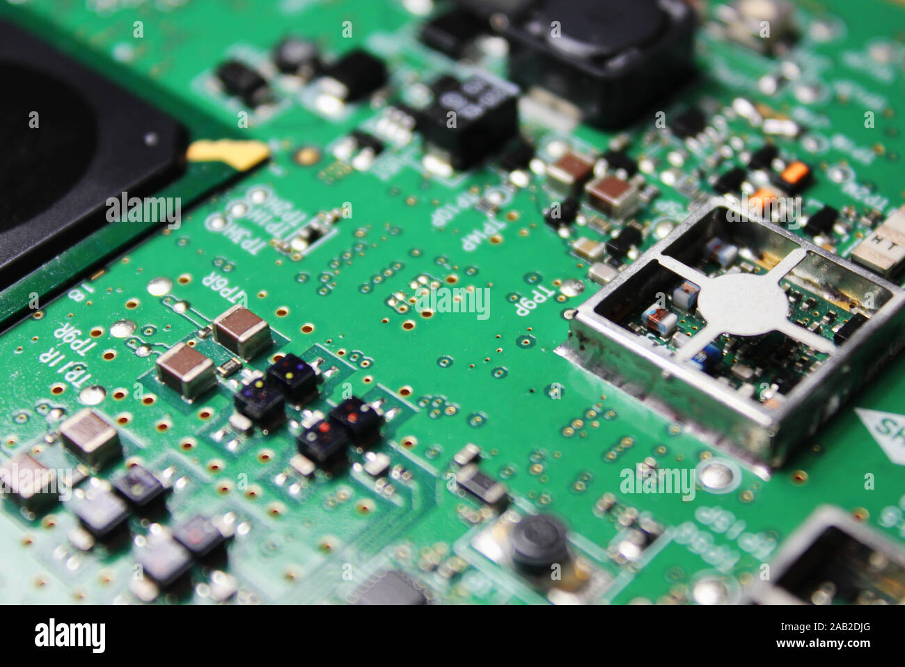 Closeup of electronic circuit board or PCB printed circuit board Stock ...